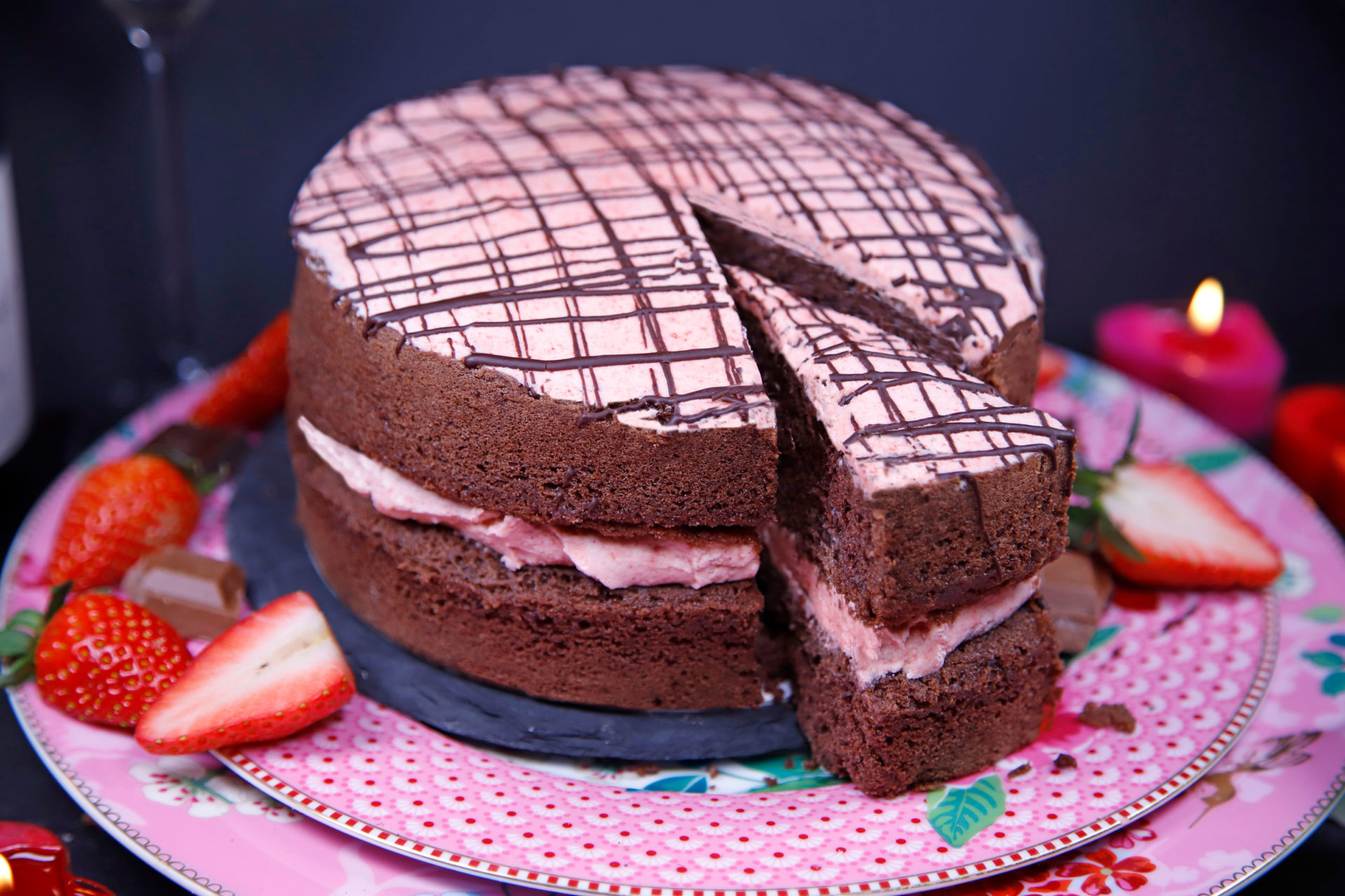 Chocolate & Strawberry Sponge