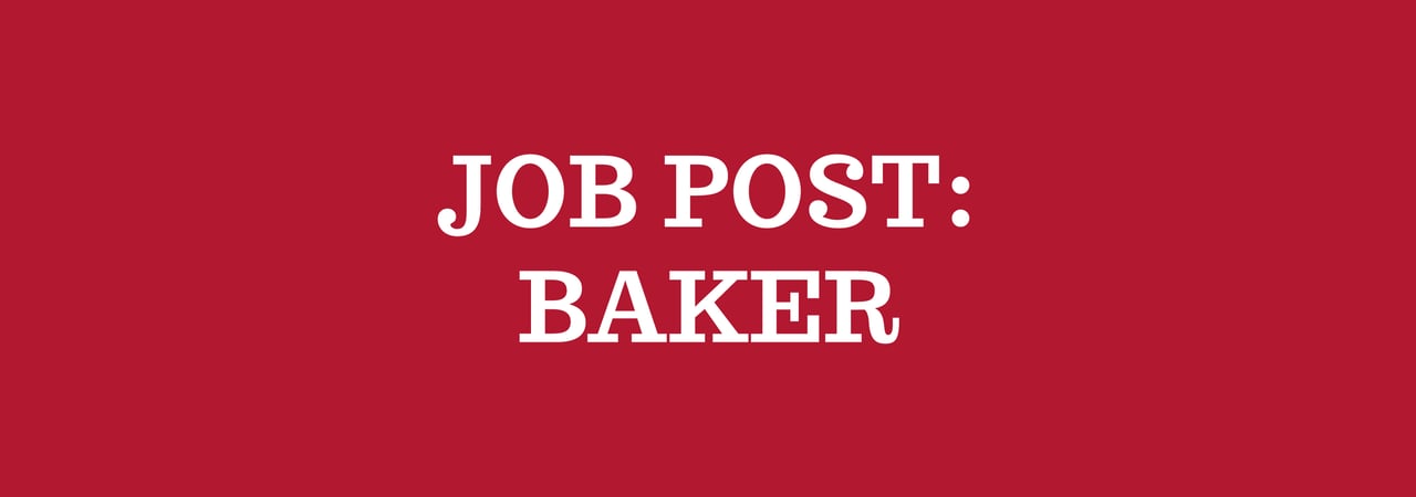Job Post: Baker | Company News | Blog | Sponge